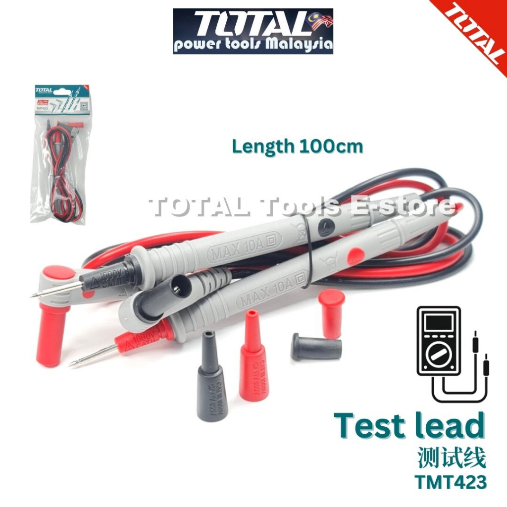 TOTAL Multimeter test lead only ( Length 100cm ) 万用表测试线 - TMT423 ...