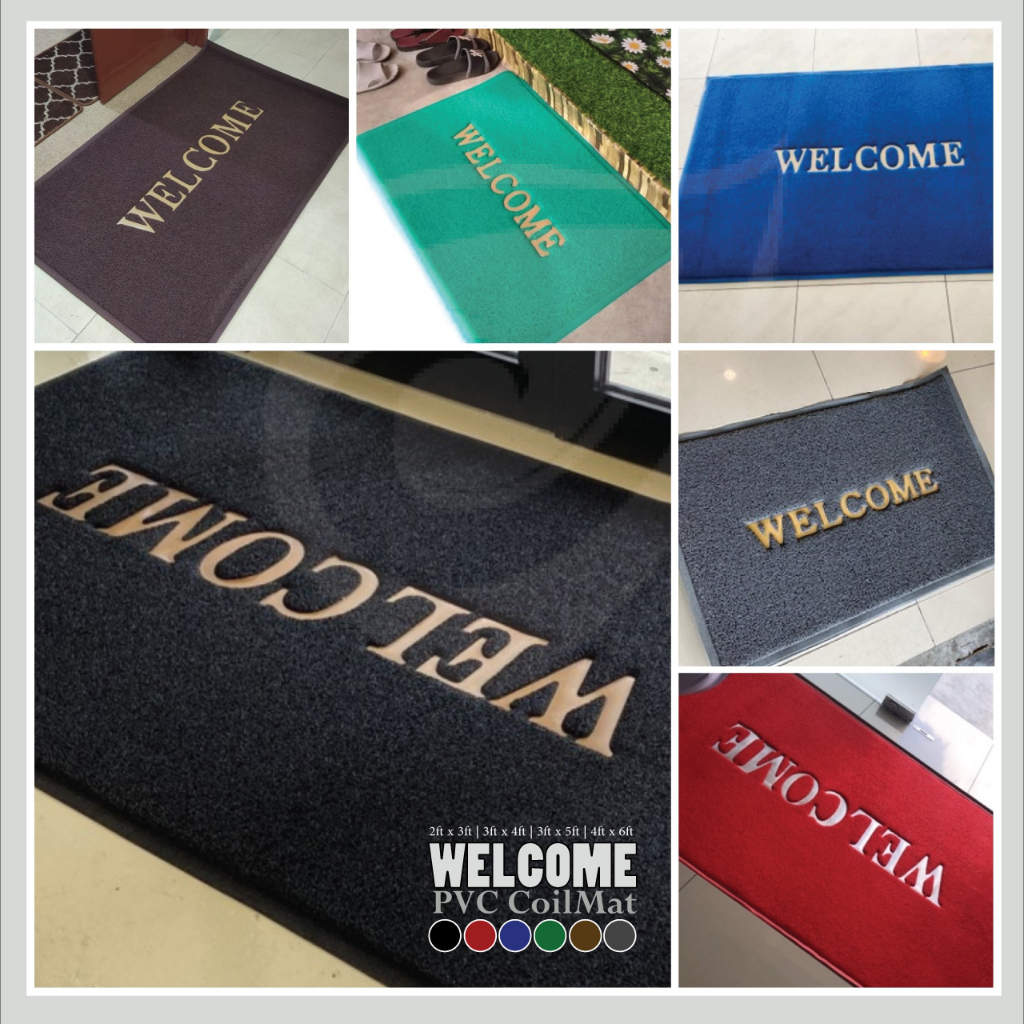 (Good Quality) WELCOME Mat Alas Kaki Lap Lapik Karpet Pintu Door Masuk ...