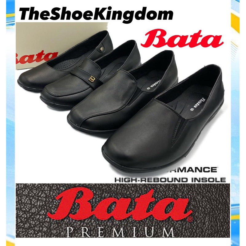 🔥Ready Stock🔥 Black Ladies Graceful Formal Bata Comfort Shoes Flat Non ...