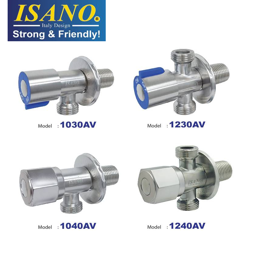 ISANO STAINLEE STEEL ANGLE VALVE & TWO WAY - 1030AV / 1040AV / 1230AV ...