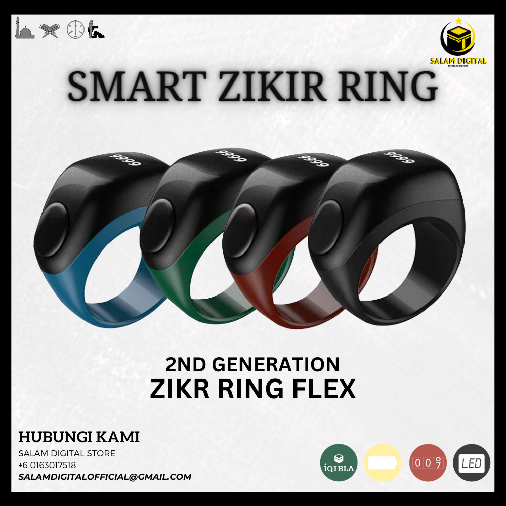 Digital Zikir Ring OLED Display / Cincin Zikir Digital LED READY STOCK ...