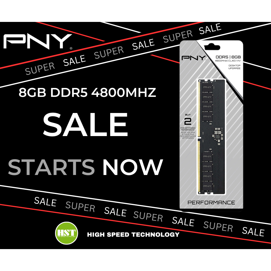 PNY 8GB/16GB Performance DDR5 4800MHz Desktop Memory | Shopee Malaysia