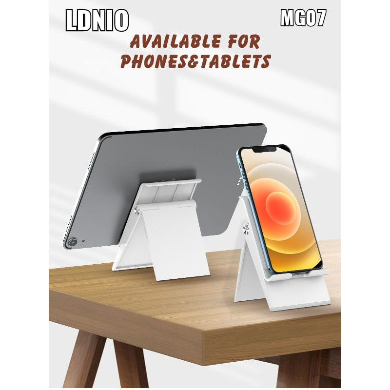 LDNIO MG07 Foldable Desktop Stand Phone Holder Adjustable Tablets Phone ...