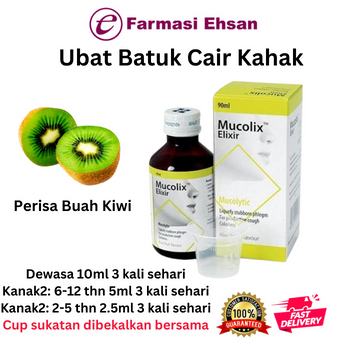 Ubat Batuk Xepa Mucolix Elixir Syrup (Bromhexine) 90 ml | Cair Kahak ...