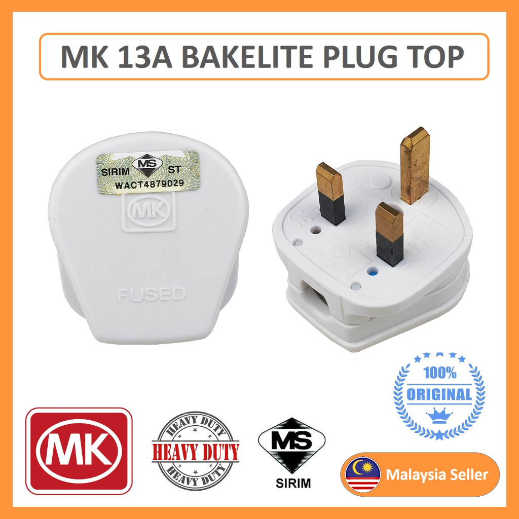**Orignal** MK 646 WHI 13 Amp Fuse Heavy Ducty Plug Top (Bakelite ...