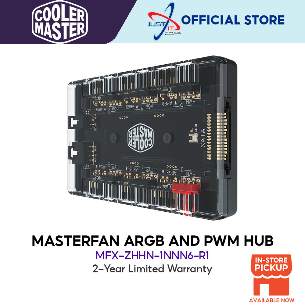 Cooler Master MasterFan ARGB And PWM Hub 1 To 6 Port (MFX-ZHHN-1NNN6-R1 ...