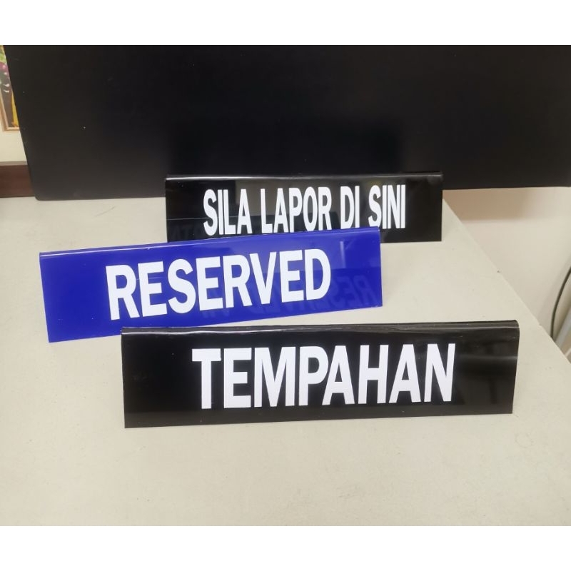 Acrylic board plastic / Signage plate / Papan tanda Ready made, Custom ...