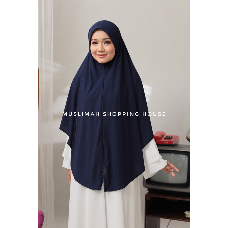 Tudung Khimar Labuh Berzip MOSSCREPE bidang 60 UMRAH tudung awning ...