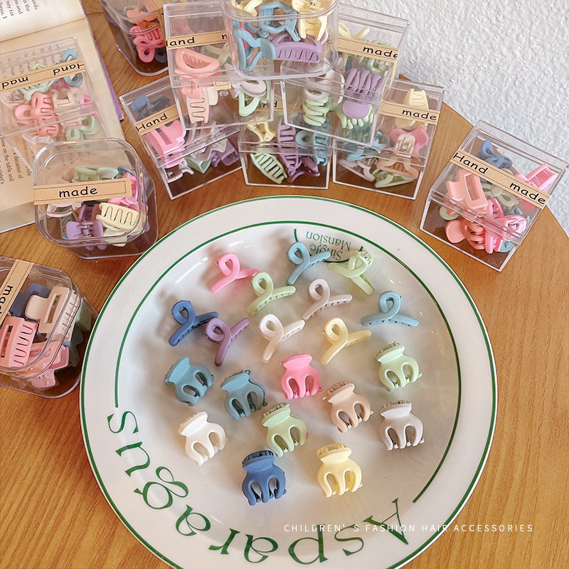Colourful hair clip box colourful small cute hair clips claw rainbow ...