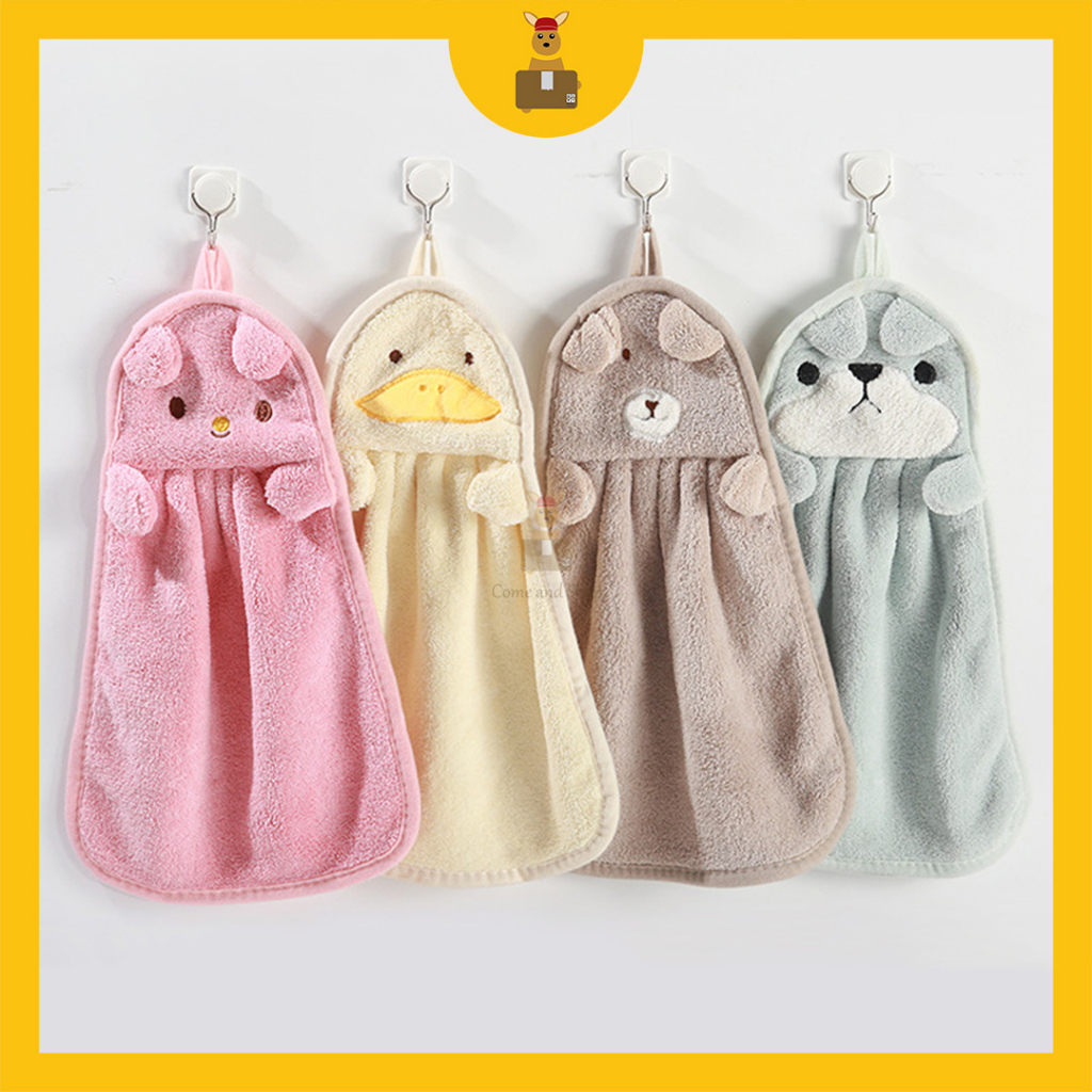 Kitchen Bathroom Cartoon Cute Hand Towel Hanging Towel Hand Cloth Tuala ...