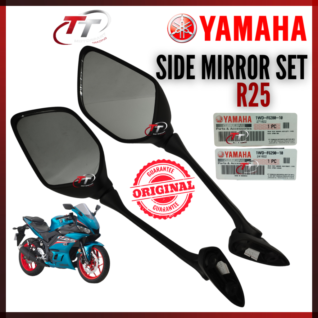 R25 V1 V2 YZF-R25 SIDE MIRROR CERMIN SISI KACA TEPI REAR VIEW MIRROR ...