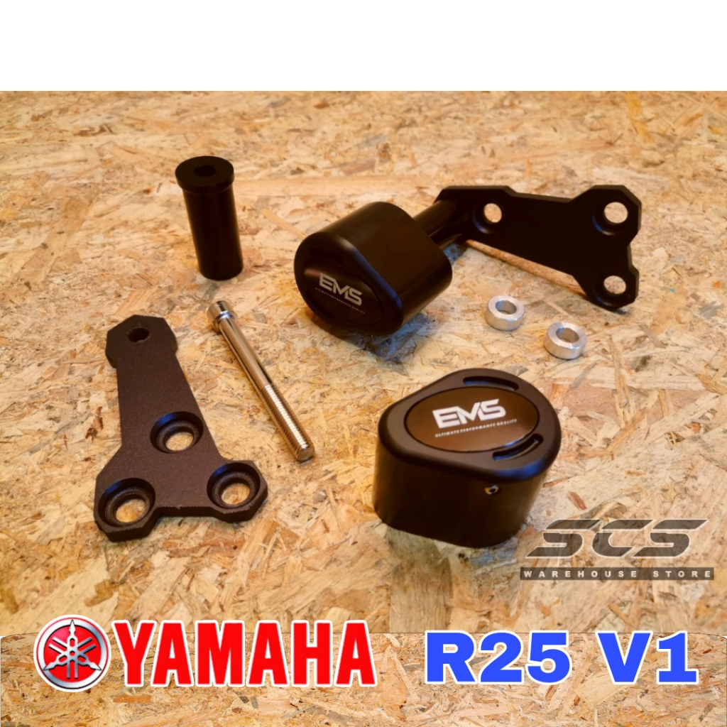 Frame Slider Yamaha R25 V1 Plug and Play Black Accessories Motor Engine ...
