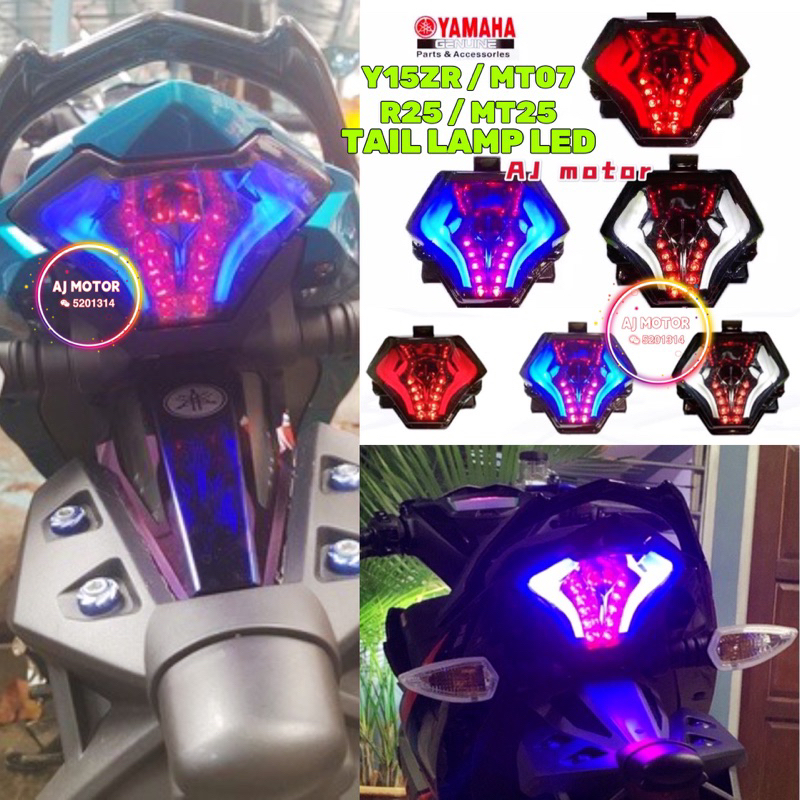 YAMAHA Y15ZR V1-V2 R25 MT07 MT25 TAIL LAMP BRAKE LIGHT LED Y15 LAMPU ...