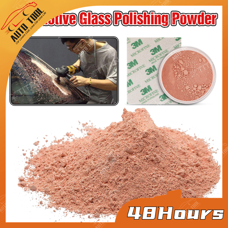 CLC Boxed 80g Cerium Oxide Glass Polishing Powder + 3M Sponge Sandpaper ...