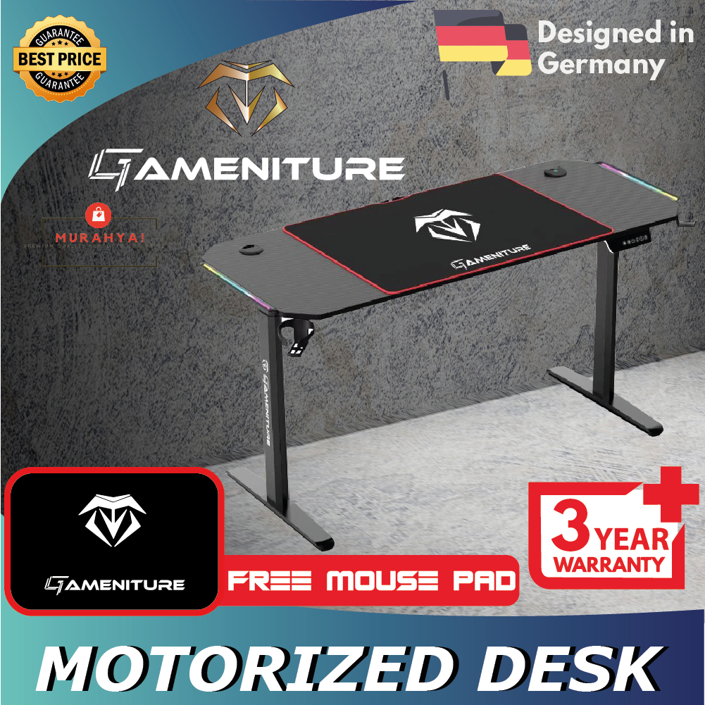 Height Adjustable table Standing desk gaming table 140 160 cm Meja ...