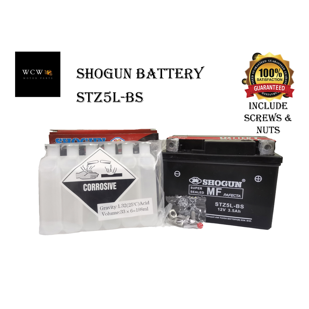 🔥SHOGUN STZ5L-BS 🔥 MAINTENANCE FREE BATTERY | Shopee Malaysia