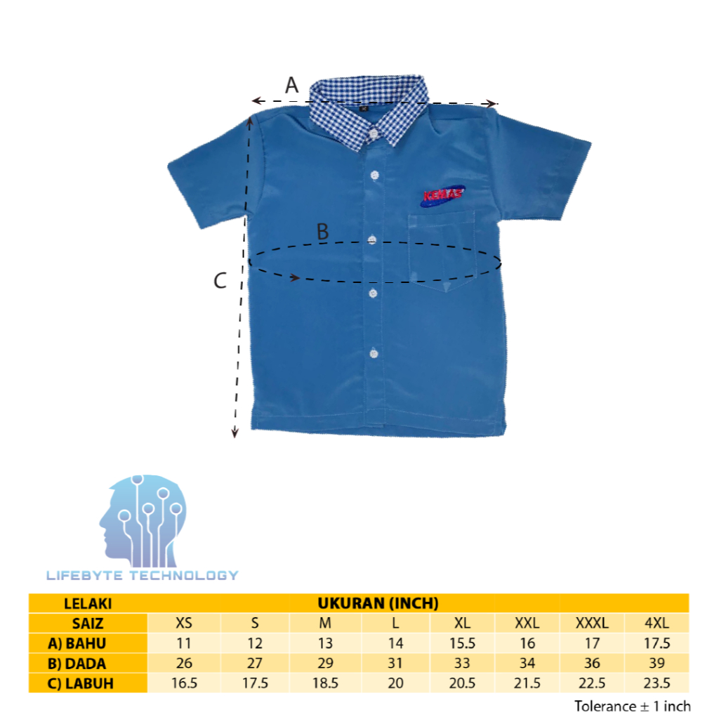 Uniform Tabika Kemas Lelaki Koshibo ( Baju Sahaja) | Shopee Malaysia