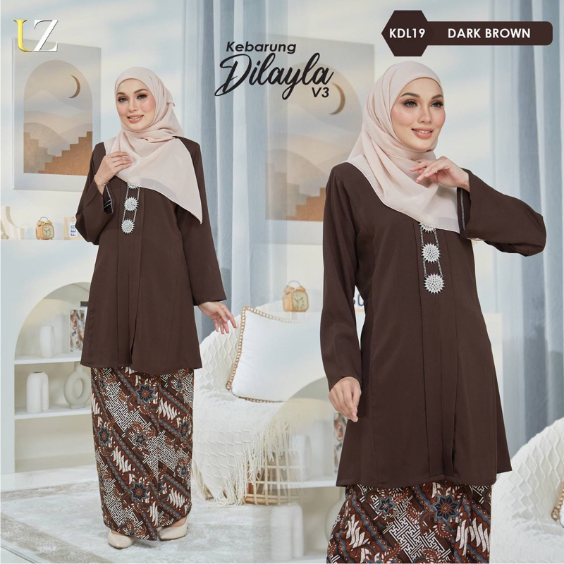 Kebarung Dilayla v3 | Baju Kurung Kebarung Batik | Kebarung Labuh (Size ...