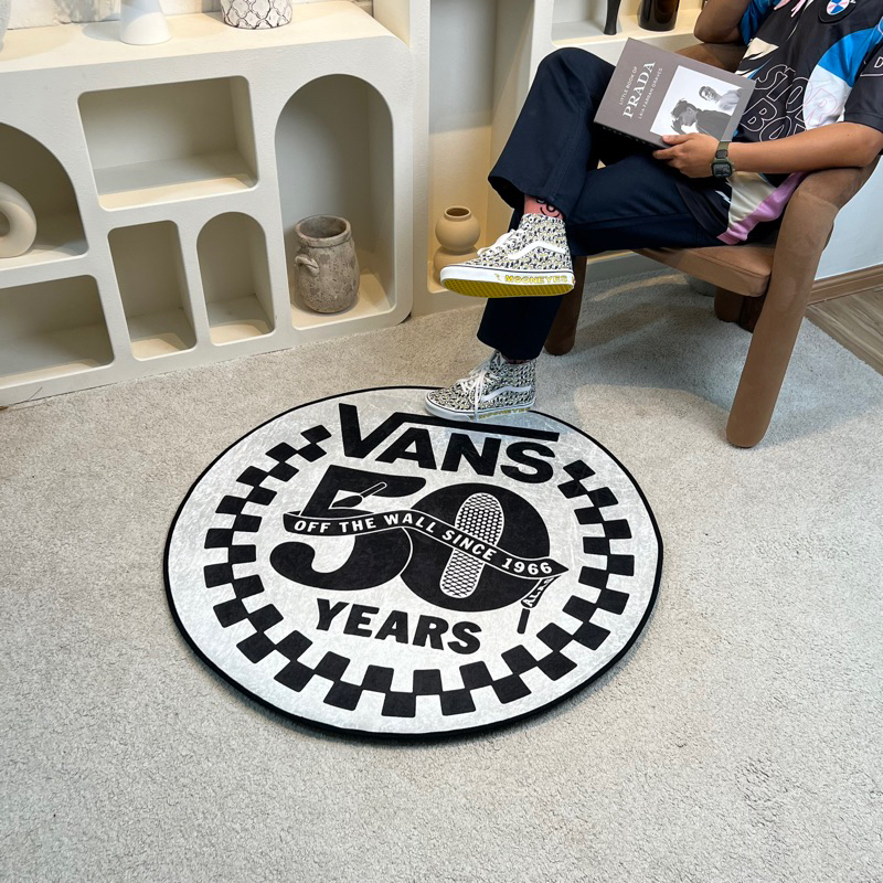 ALAS© Vans (100cm x 100cm) 50th Anniversary floor rug living room deco ...