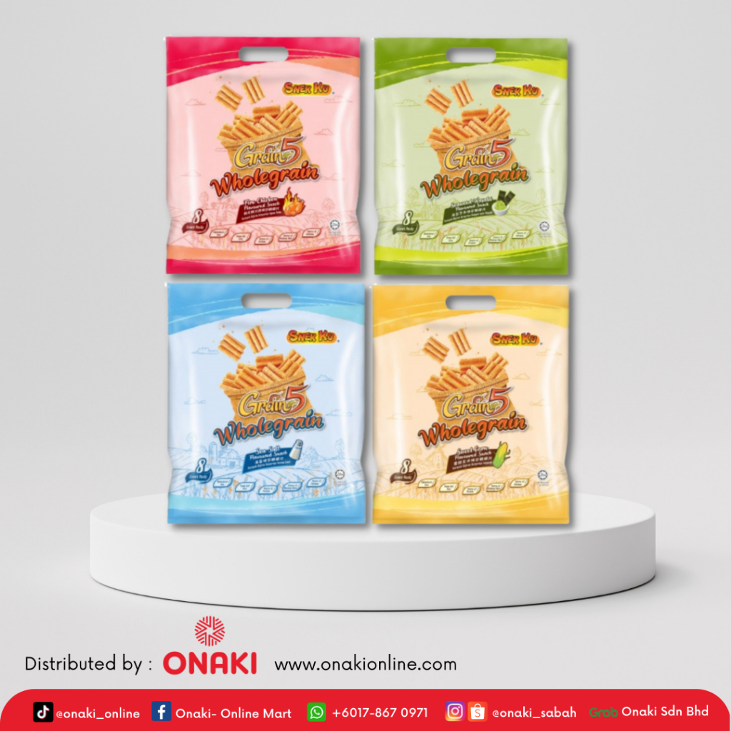 Snekku Grain 5 Wholegrain Assorted Flavors (14G x 8S) | Shopee Malaysia