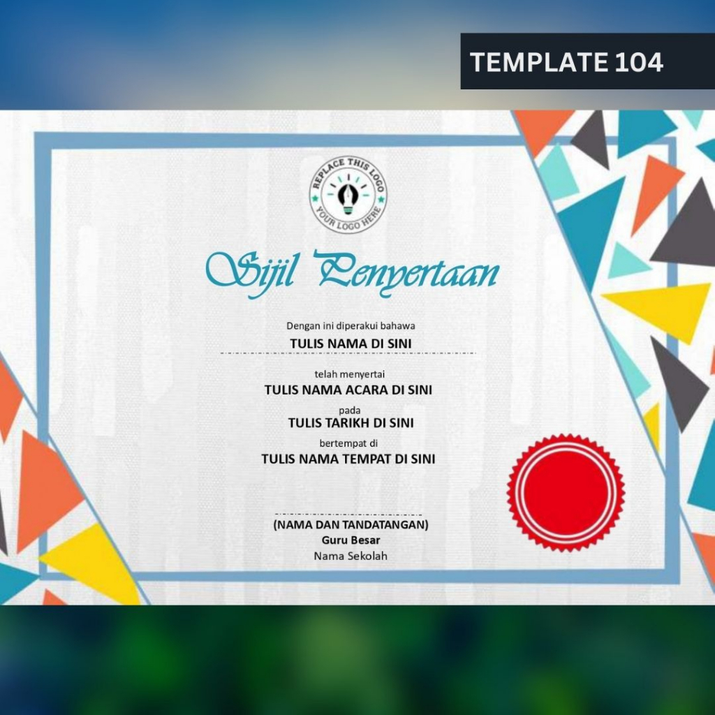 [Powerpoint] Template Sijil Certificate Template Editable Powerpoint ...