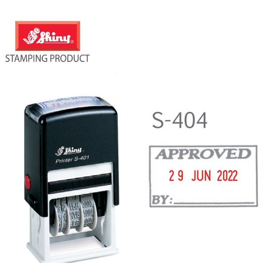 Shiny Approve Date S-404 Self Inking Stamp / Dater Chop | Shopee Malaysia