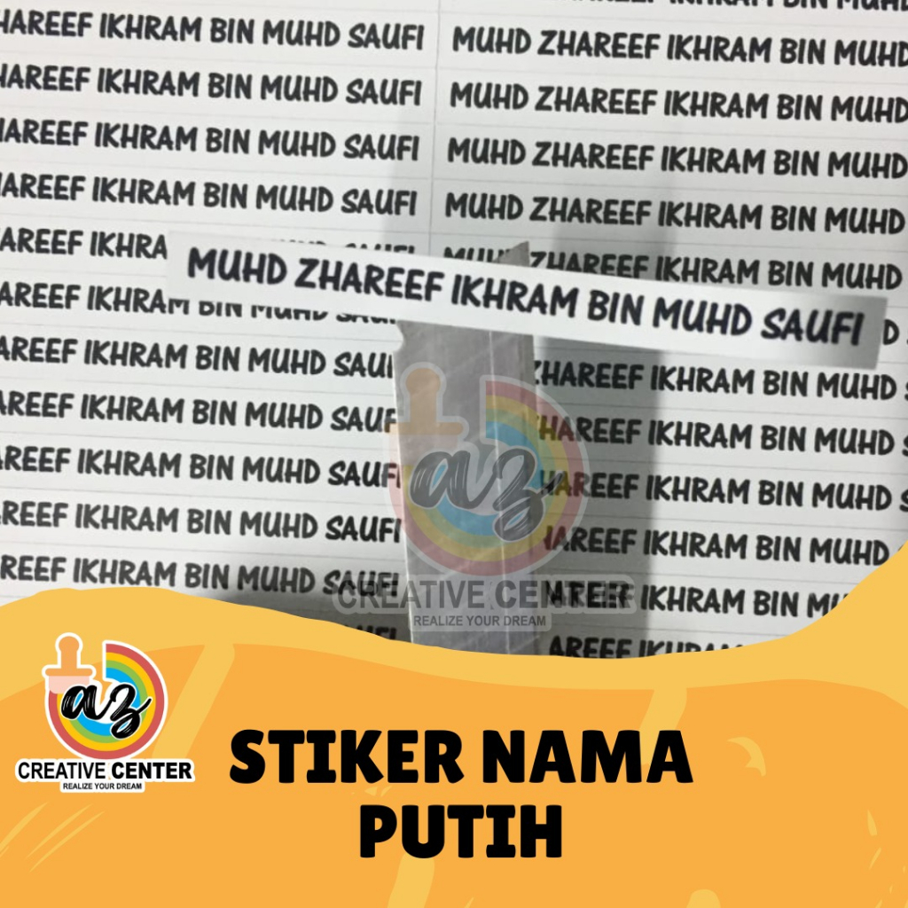 STIKER NAMA GENG BAS SEKOLAH (PUTIH/LUTSINAR) 2023 | Shopee Malaysia