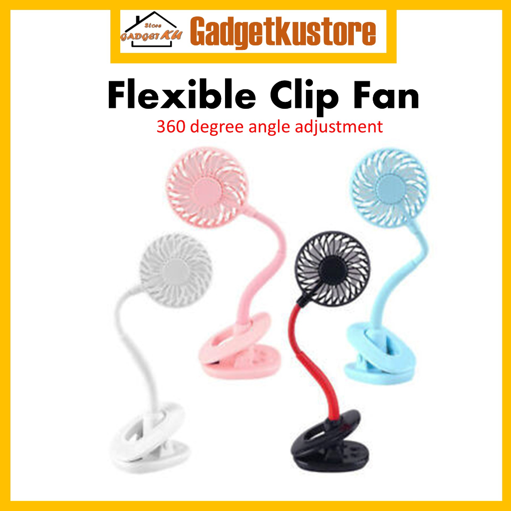 [CLEARANCE STOCK] Flexible Clip Fan Portable Handheld USB Charging Clip ...