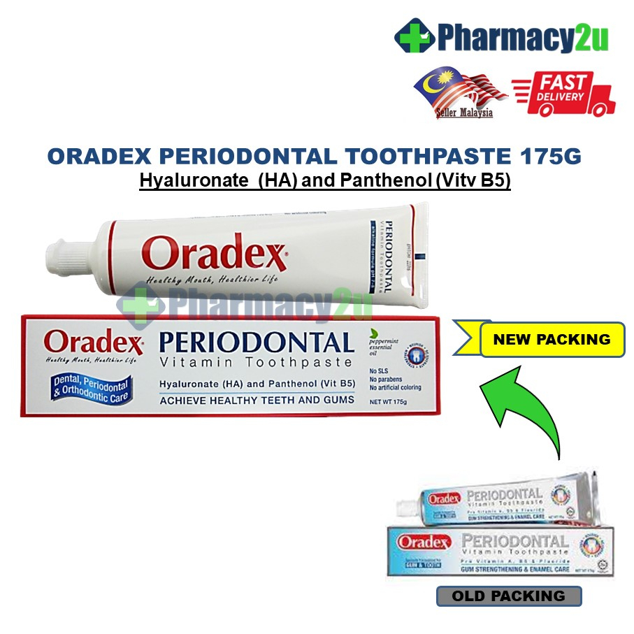 ORADEX PERIODONTAL TOOTHPASTE 175G X 2 FOC MOUTHWASH 90ML/175G | Shopee ...