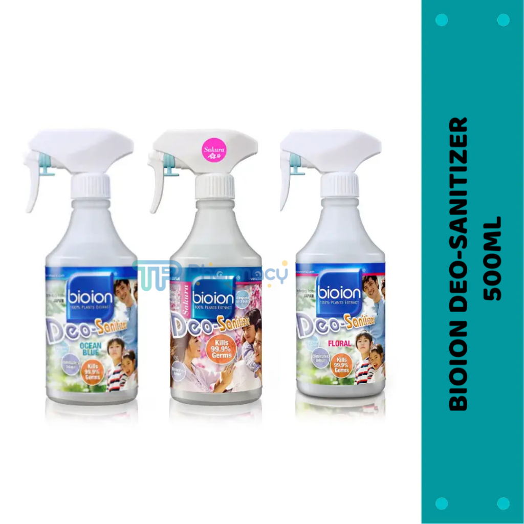 BIO ION DEO-SANITIZER WATER BASED SANITIZER SPRAY 500ML (FLORAL, OCEAN ...