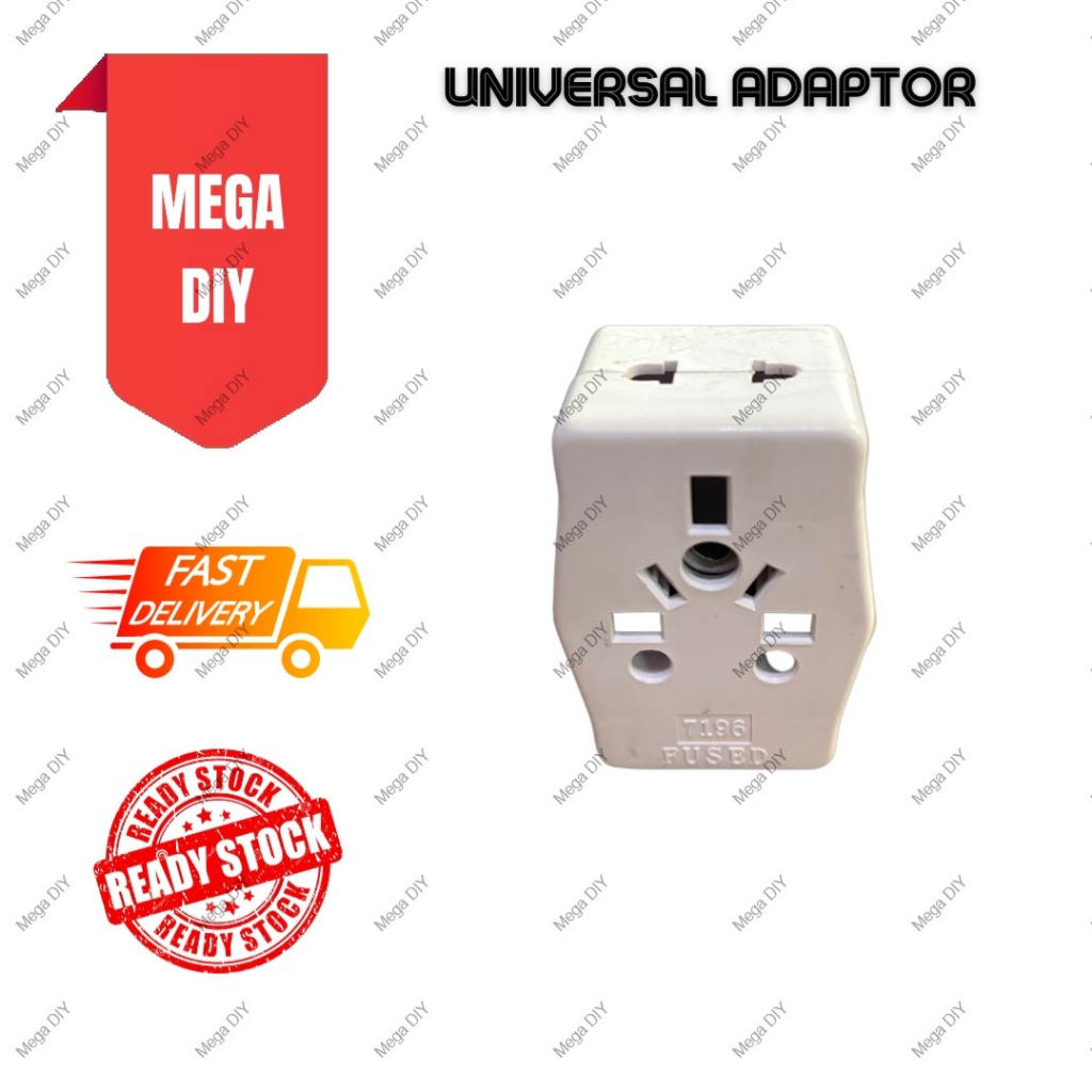Universal Travel Multi Adapter Socket 13A Multi Way Adaptor 3 Way ...
