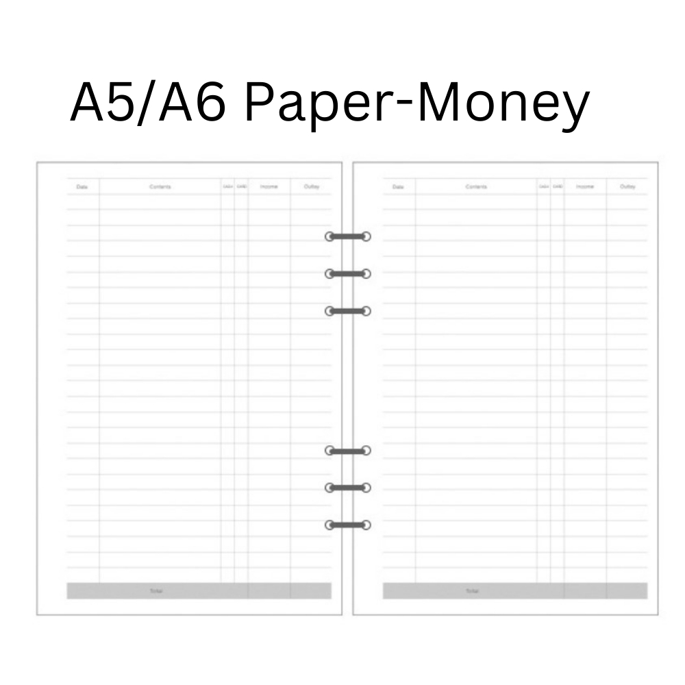 A5 A6 Planner Refill Paper 45 Sheets 6 Holes Cute Buku Nota Kertas ...