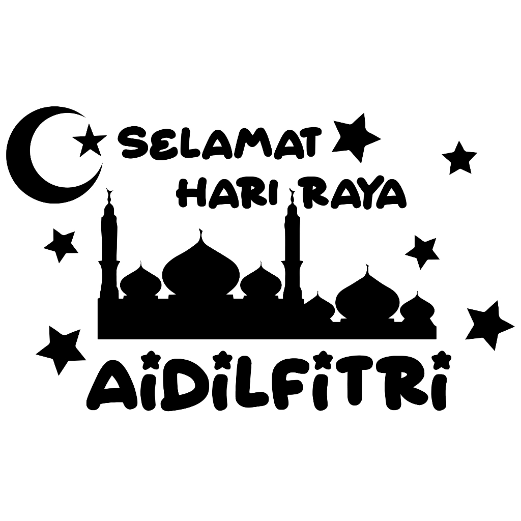 STICKER SELAMAT HARI RAYA SIZE A4 | Shopee Malaysia