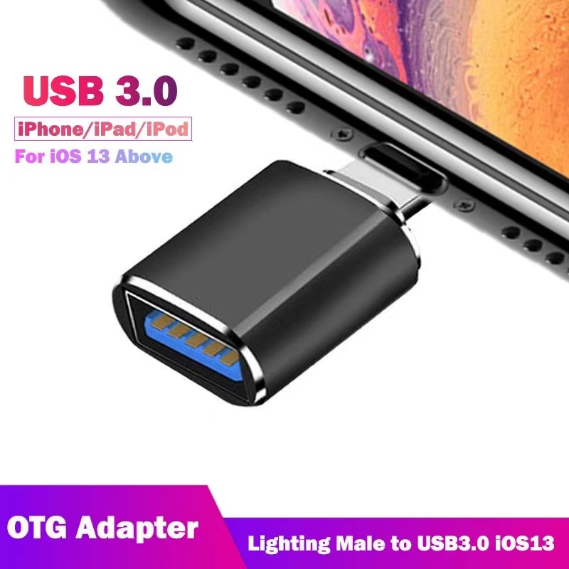 Adapter Converter OTG Compatible For iPhone IOS Male to USB 3.0 Female ...