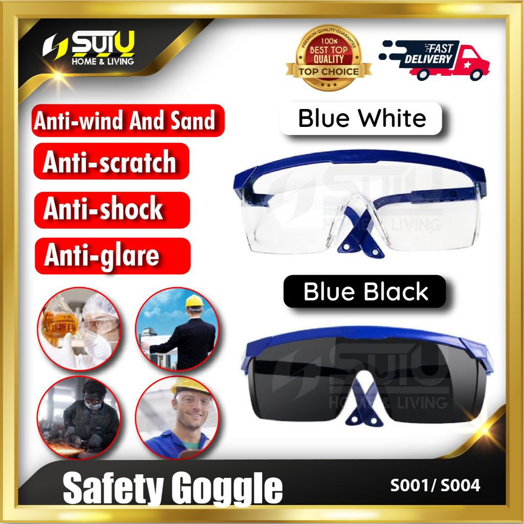 1PCS Safety Goggle / 安全护目镜 (Blue White / Blue Black) | Shopee Malaysia