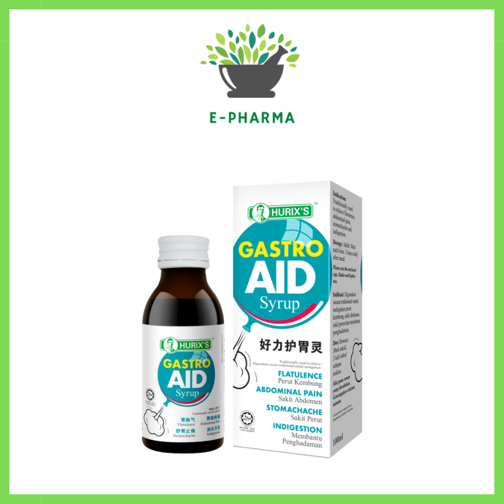 Hurix’s Gastro aid syrup 100ml | Relieve flatulence, abdominal pain ...