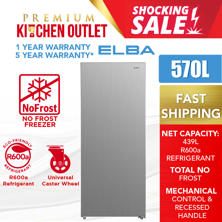 Elba 570L Frost Free Upright Freezer With Large Size Compartment EUF ...