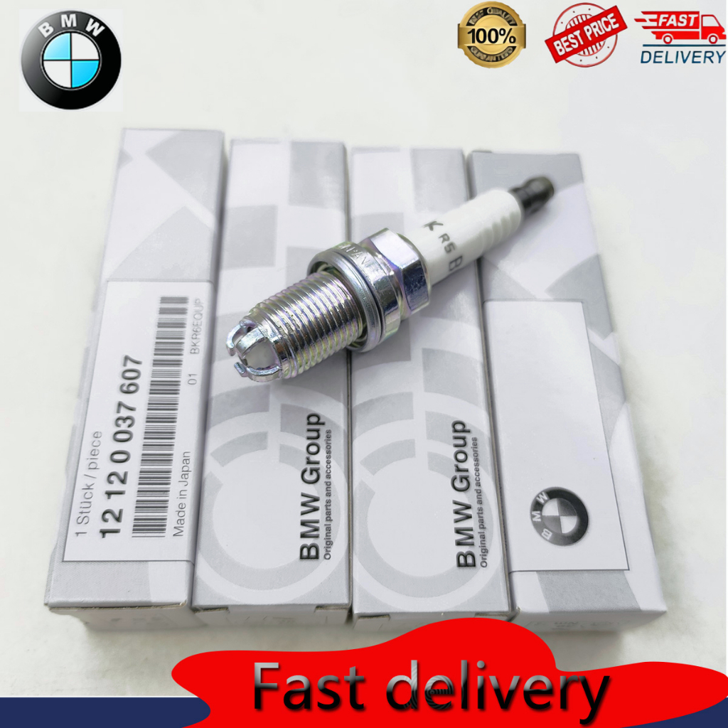 【4pcs Original Iridium Spark Plug 12120037607#BKR6EQUP For BMW E34 E36 ...