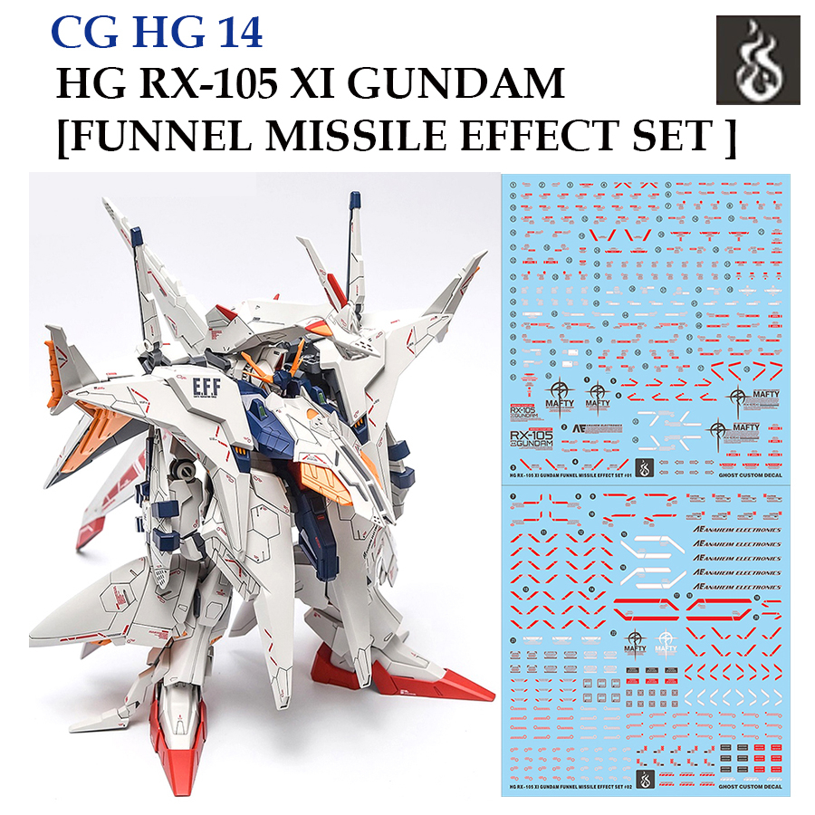 [ COPY GHOST] HG14 HG 1/144 RX-105 XI GUNDAM [FUNNEL MISSILE EFFECT SET ...