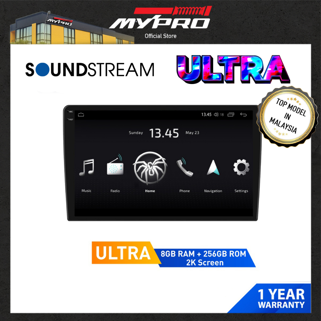 SOUNDSTREAM ANZUO ULTRA 2K QLED 360 Cam Supported, DSP, 4G SIM Android ...