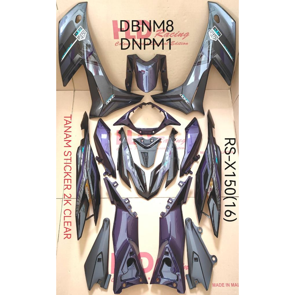 HLD COVERSET RSX (GREY PURPLE Y15) TANAM STICKER | Shopee Malaysia