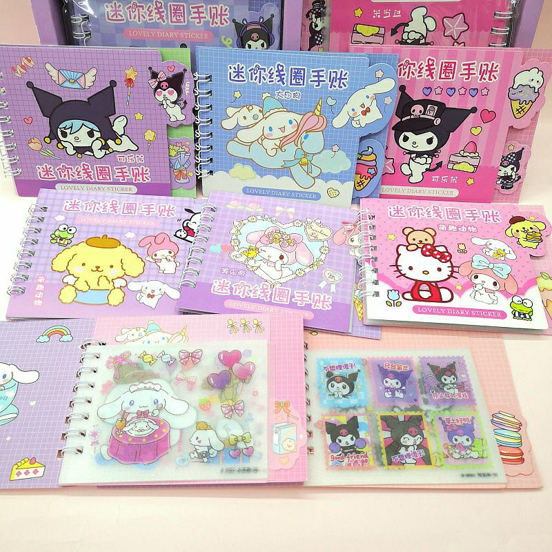 SNT(8097)Cute Cartoon Stickers Coil Note Book Bronzing Stickers Girl ...