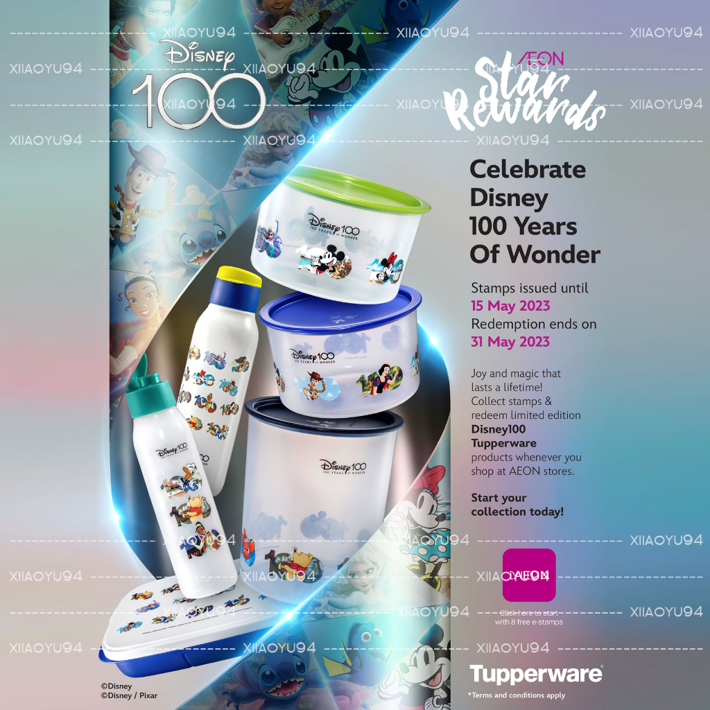 Disney 100 Years Of Wonder Tupperware 100% authentic | Shopee Malaysia