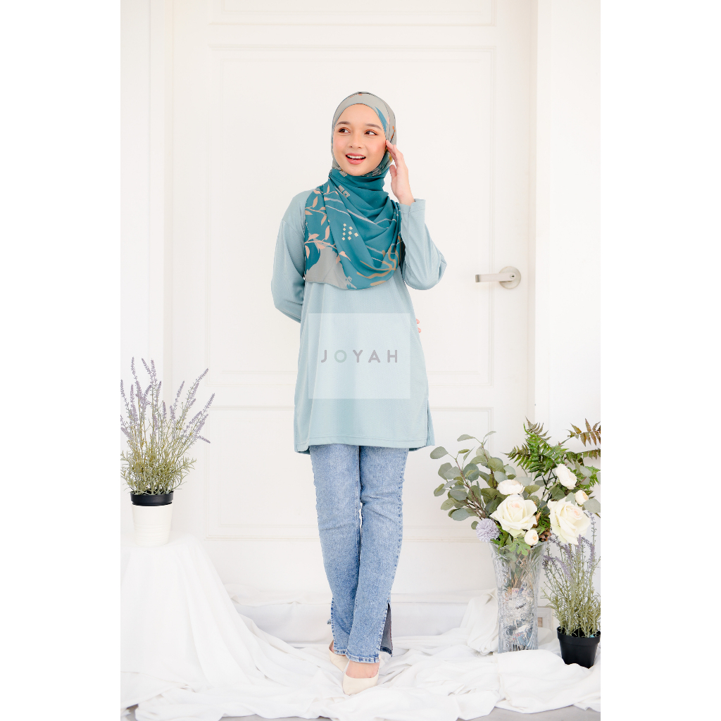 Jersi Muslimah/Joyah Premium Muslimah/XS-XL/Baju Sukan Muslimah/Plain Jersi/ Microfiber Eyelet ...