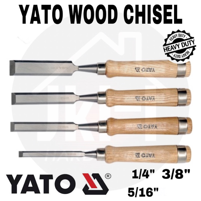 (100%ORIGINAL) 5/16" 3/8" 1/2" YATO WOOD CHISEL | Shopee Malaysia