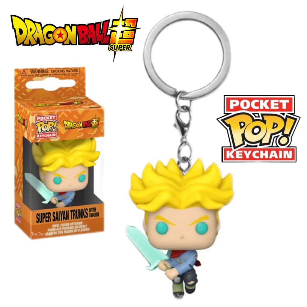 Original Funko Pocket Pop Vinyl Figure Keychain Super Saiyan Trunks ...