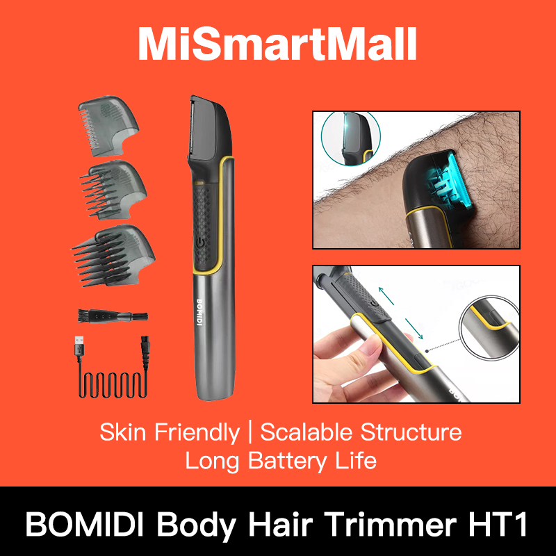 BOMIDI HT1 Body Hair Trimmer for Men Women Personal Groomer Pubic Hair Personal Trimmer Back ...