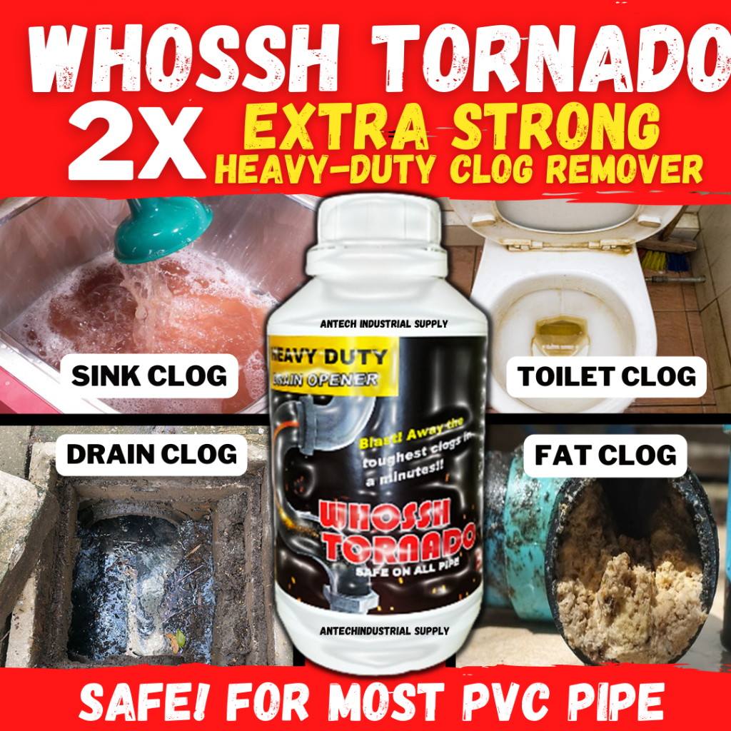 Whossh Tornado Penghapus Sumbat Tandas & Sinki/ HEAVY DUTY CLOG REMOVER ...