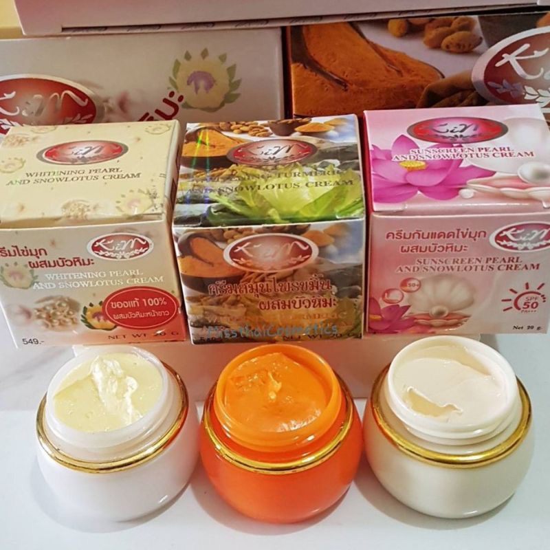 Kim whitening pearl and snow lotus cream / sunscreen / turmeric ...
