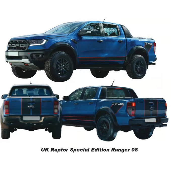 Ford Ranger Raptor Car Body Sticker Design 1 (1 Set) Pelekat Ranger ...